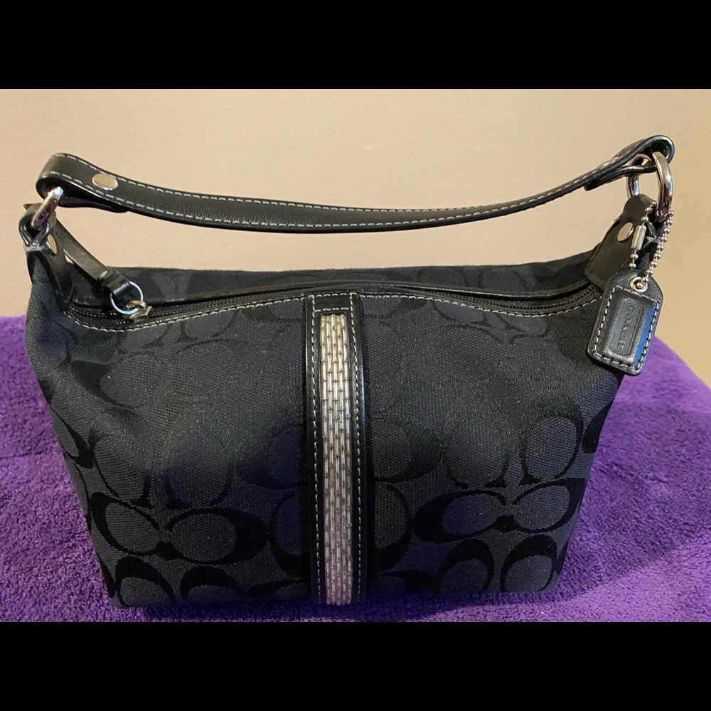 Small Black Coach Signature C Bag - Gem